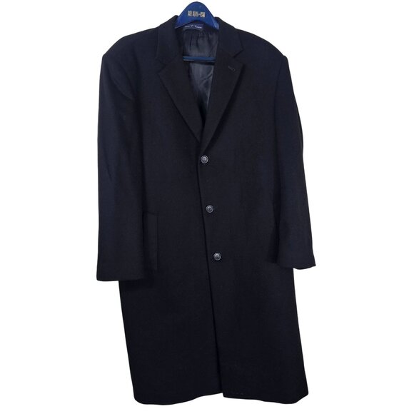 Turnbury | Jackets & Coats | Turnbury Mens 0 Cashmere Black Overcoat Sz ...